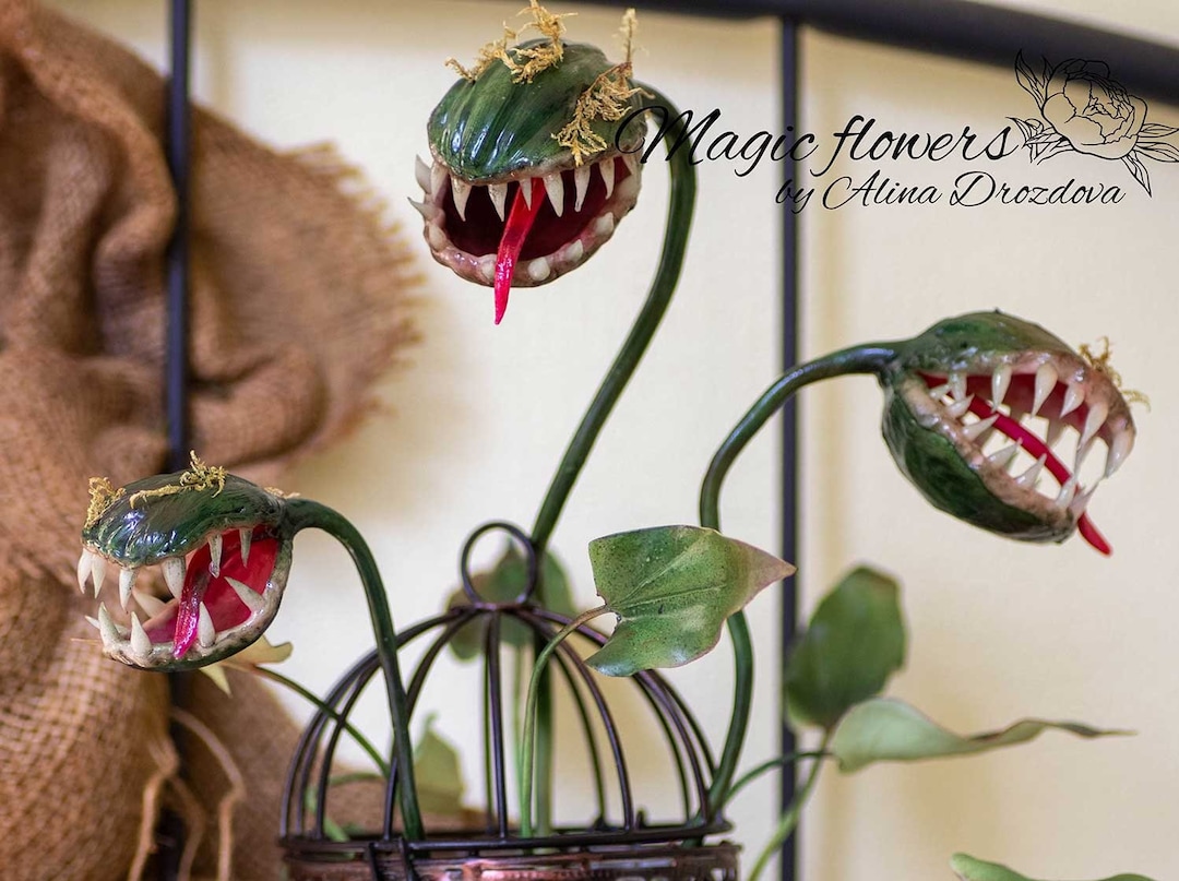 Carnivorous Plant With Teeth - Artificial Plant Out of Cold Porcelain ...