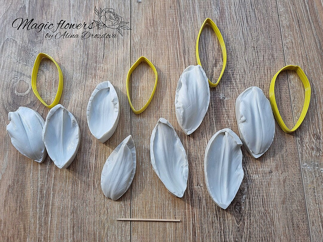 Lily Flowered Tulip Silicone Veiner and Plastic Cutter Set - Etsy
