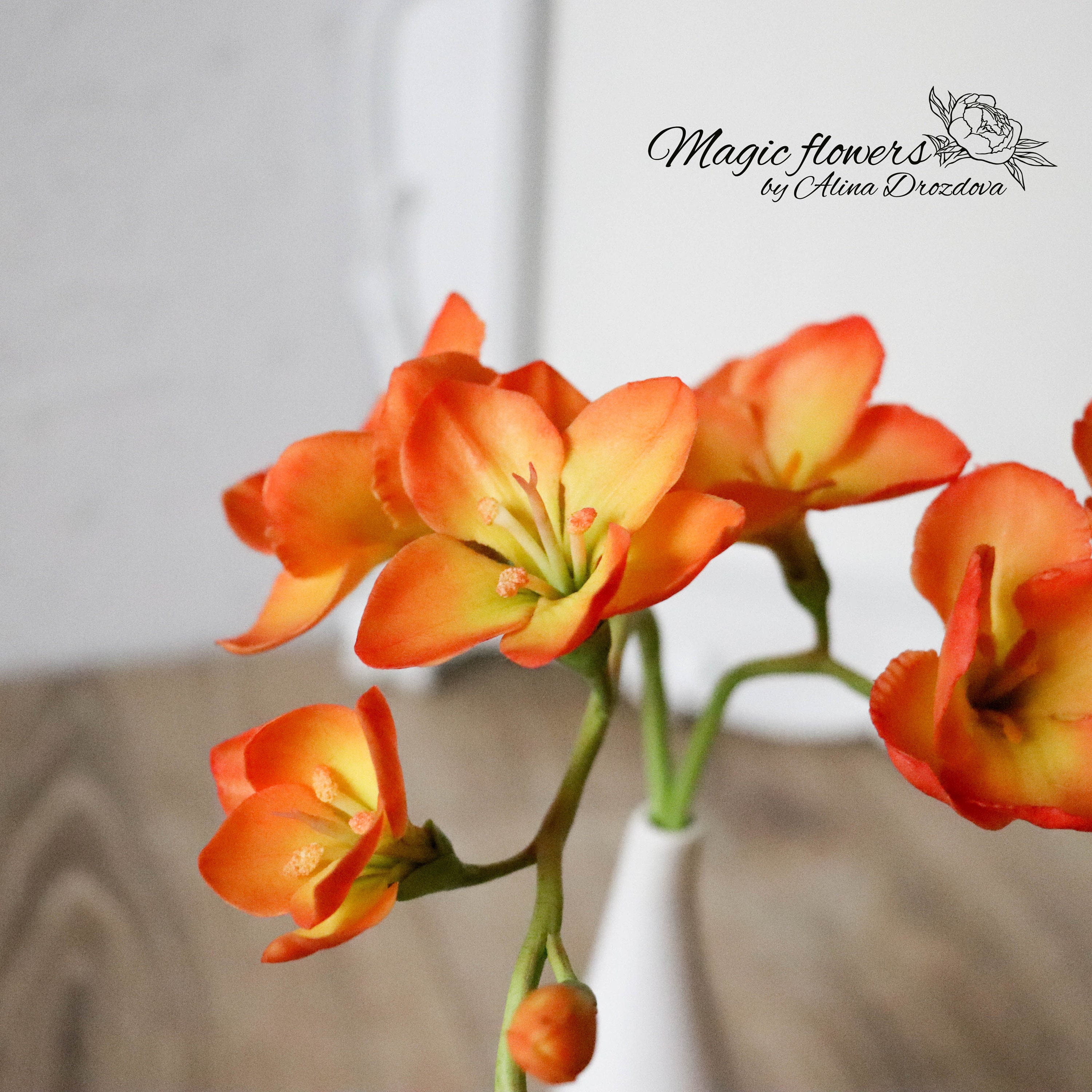 Orange Freesia Boutonniere