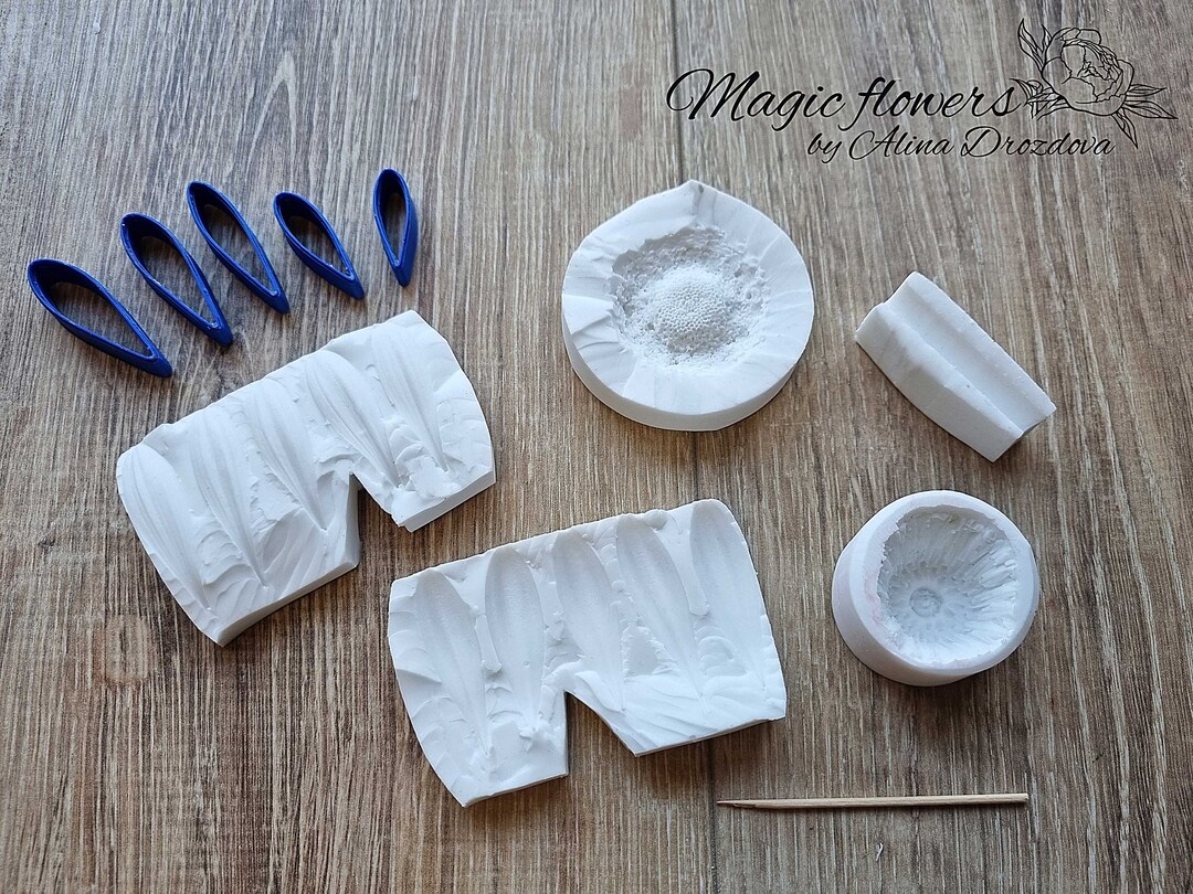 Gerbera Daisy Flower Silicone Veiner and Plastic Cutter Set - Etsy