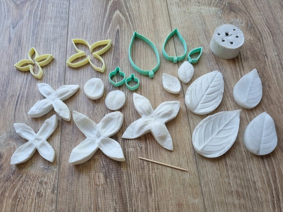 Fuchsia silicone veiners and plastic cutters set | Etsy