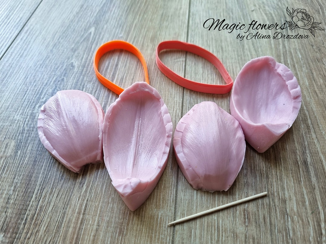 Tulip Flower Silicone Veiner and Plastic Cutter Set - Etsy
