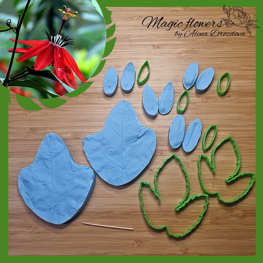 Passionfruit Flower Silicone Veiner/mold and Plastic Cutter Set - Etsy