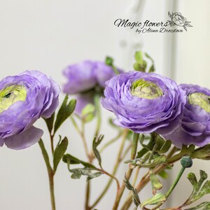Lilac Ranunculus - Artificial Flower Out of Cold Porcelain - Etsy