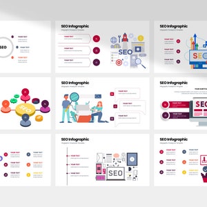 SEO Infographic Presentation Powerpoint Template | Data Visualization ...