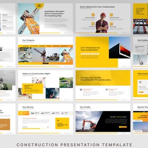 Construction Presentation Template | Building Industry Graphics ...