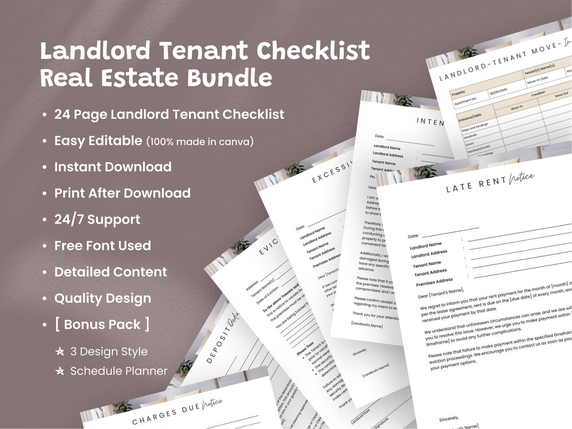 Complete Landlord Tenant Template Bundle , Lease Agreements ...