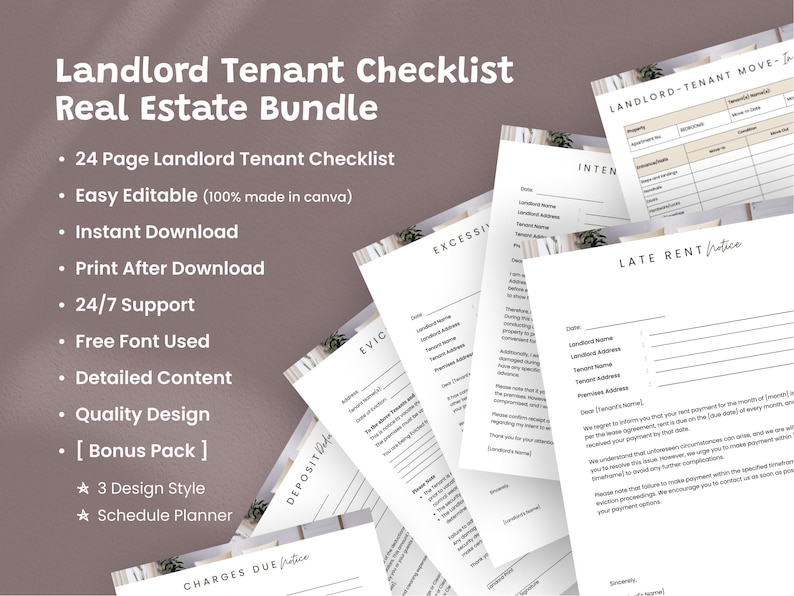 Complete Landlord Tenant Template Bundle , Lease Agreements ...