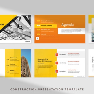 Construction Presentation Template | Building Industry Graphics ...