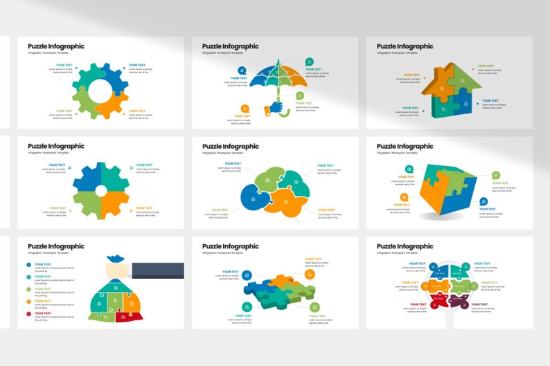 Professional Puzzle Infographic Powerpoint Template | Business ...