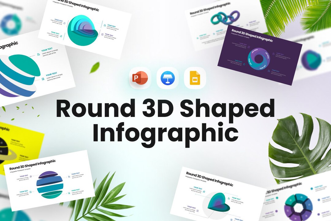 Creative Round 3D Shaped Infographic Template | Editable Slides for ...