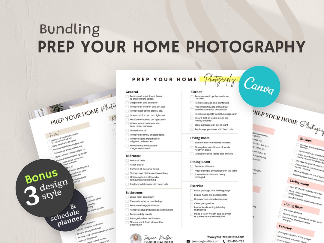 Real Estate Photography Checklist Flyer Realtor Marketing Essentials ...