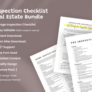 Real Estate Home Inspection Checklist | Home Buyer Checklist | Property ...