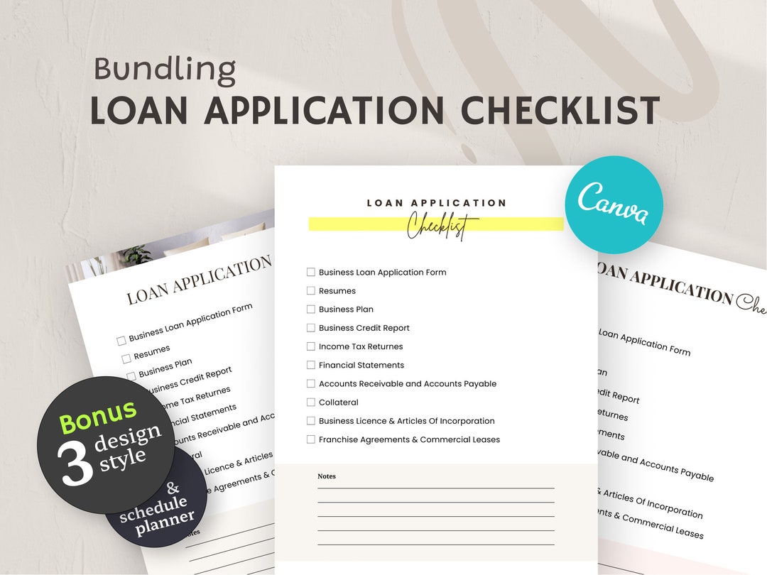 Loan Application Checklist Real Estate Bundle – Editable Mortgage ...