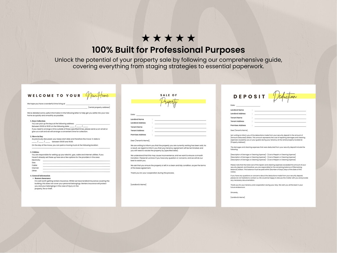 Complete Landlord Tenant Template Bundle , Lease Agreements ...