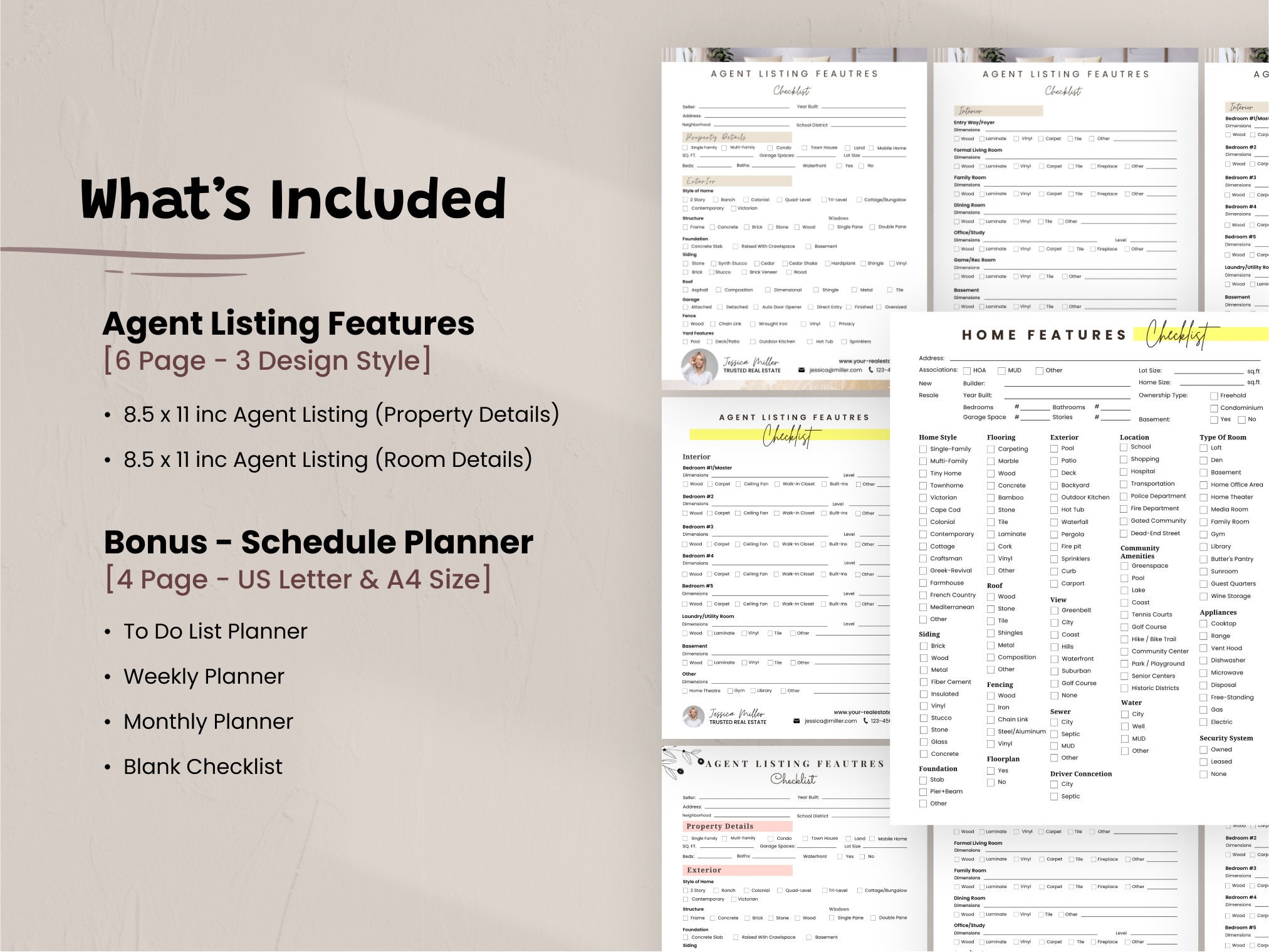 Complete Real Estate Listing Toolkit: Features Checklist, Agent Walkthrough, Listing Agent Walk ...