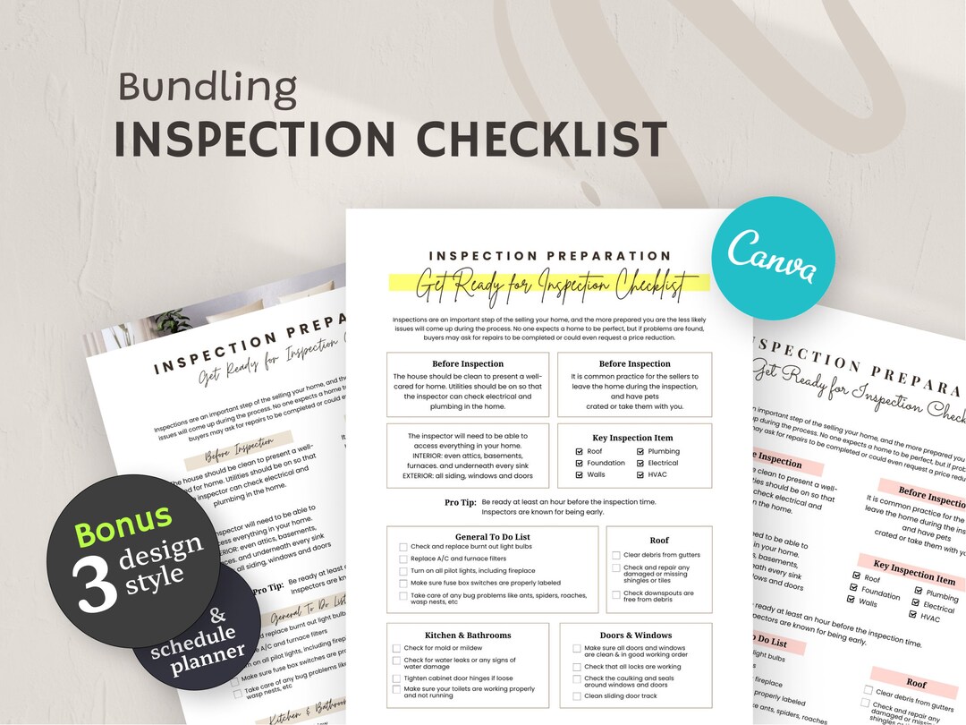 Real Estate Home Inspection Checklist | Home Buyer Checklist | Property ...