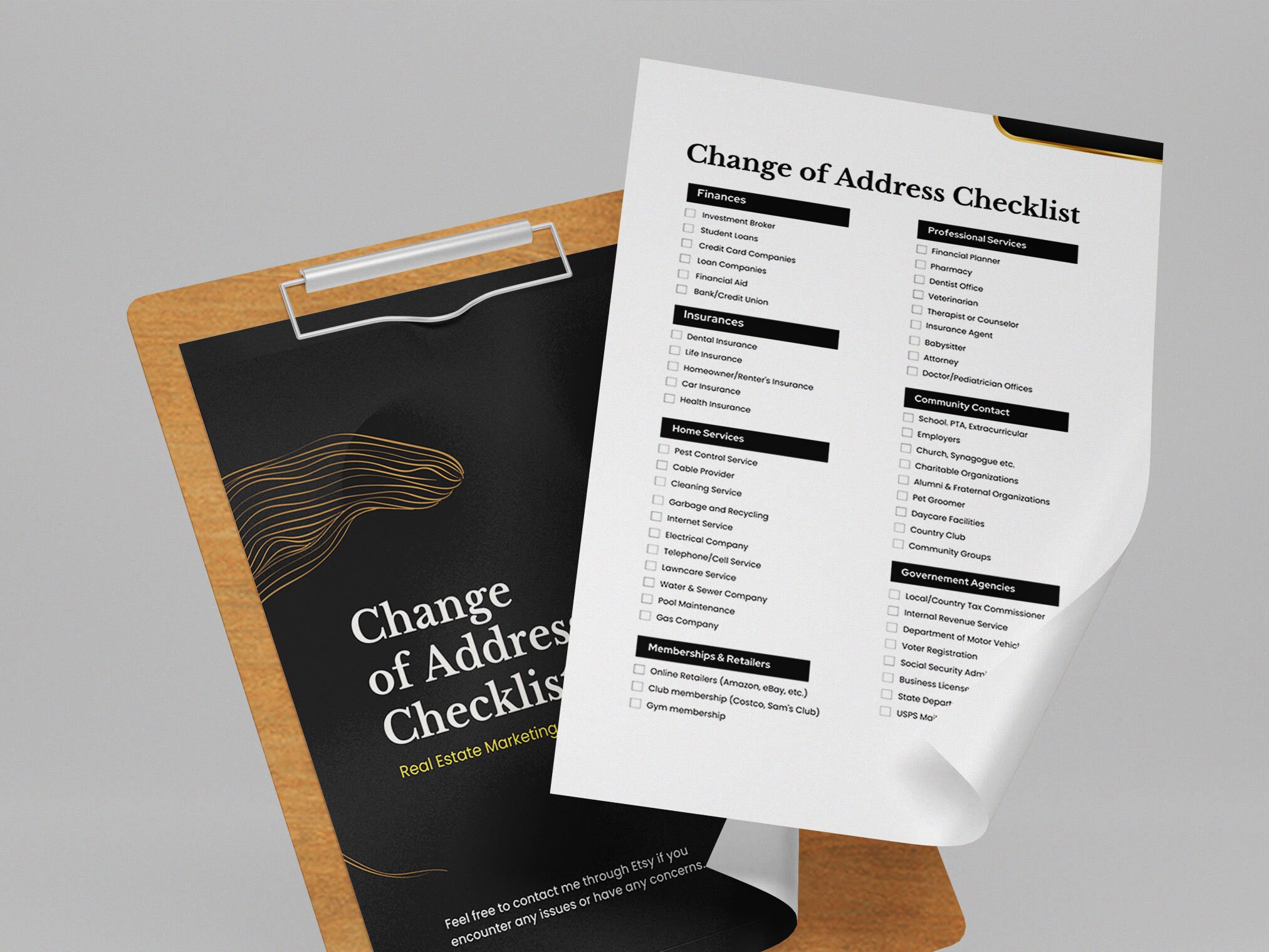 Change of Address Checklist Bundle: Editable Canva PDF - Etsy