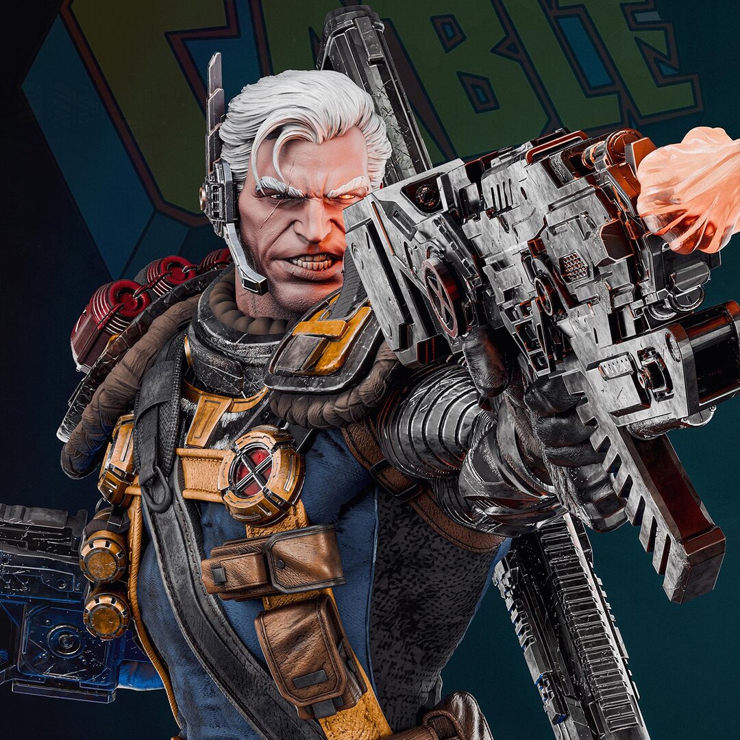 Cable 1/6 Scale Statue STL - Cybernetic Soldier Fanart - Etsy