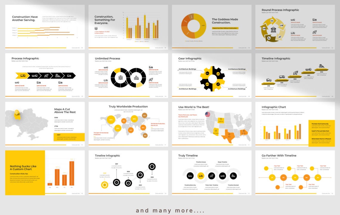 Construction Presentation Template | Building Industry Graphics ...