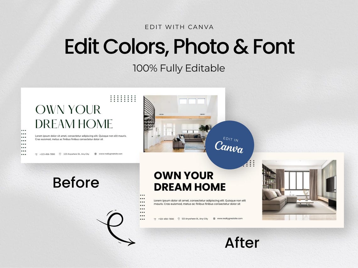 55x Clean Realtor Facebook Covers Template | Editable Facebook Cover ...