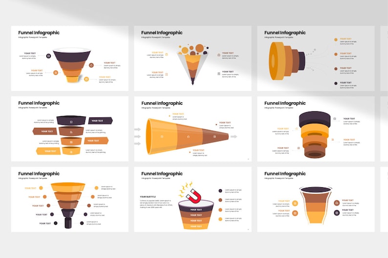 Plantilla de presentación infográfica de embudo creativo, PowerPoint ...