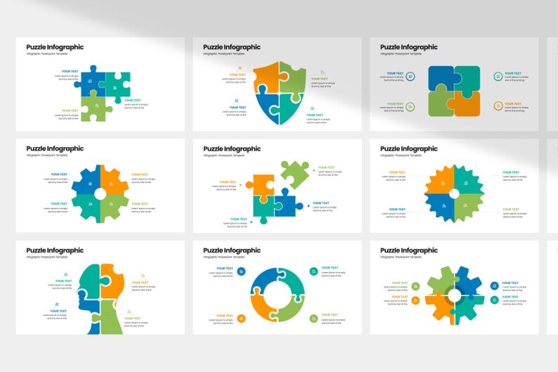 Professional Puzzle Infographic Powerpoint Template | Business ...