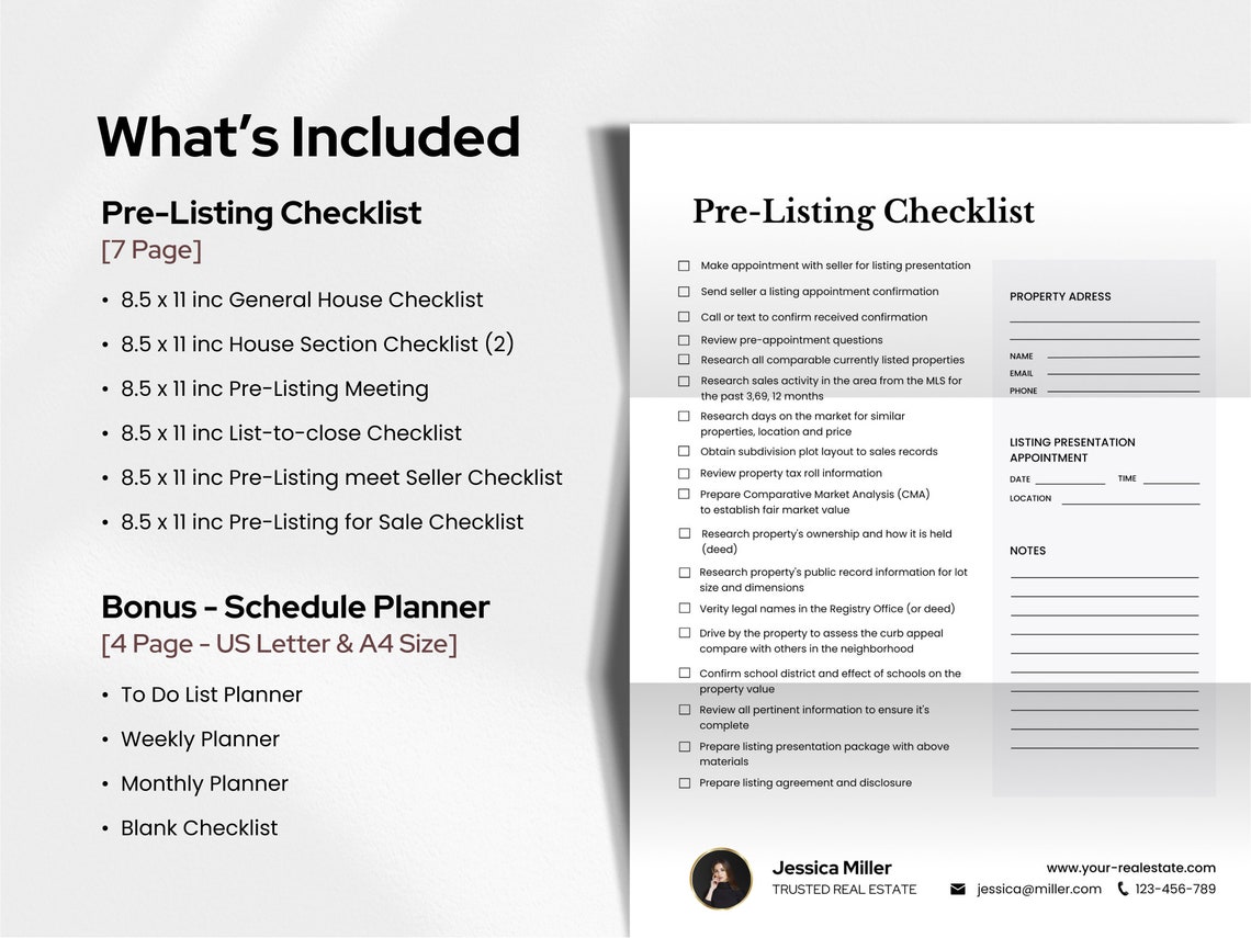 Pre Listing Checklist Luxury Guide Editable Digital Real Estate ...