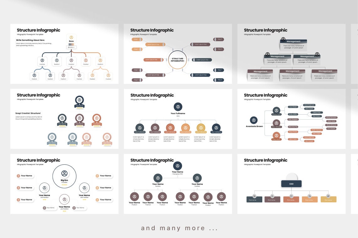 Professional Organizational Chart Presentation Template | Business ...
