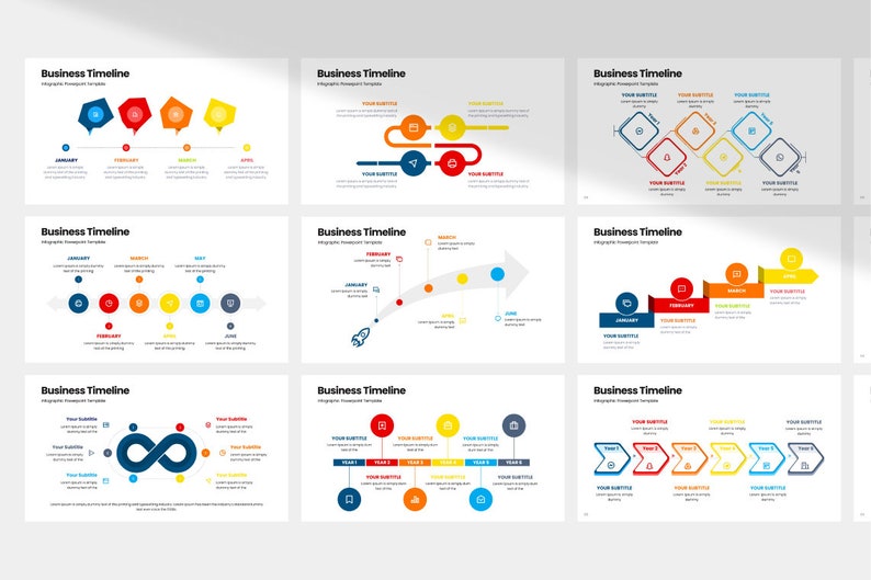 Modern Timeline Project Presentation Template Customizable - Etsy
