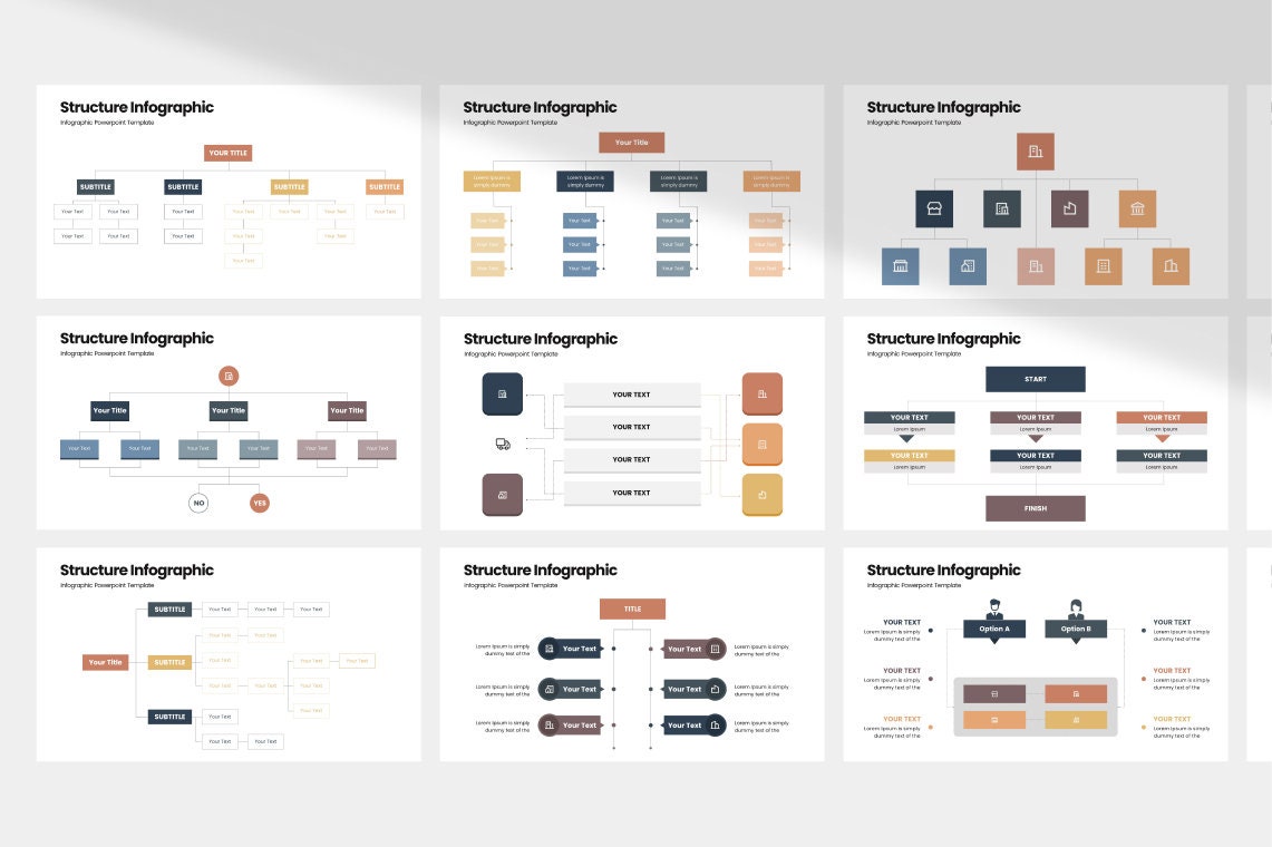 Professional Organizational Chart Presentation Template | Business ...