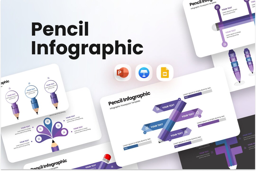 Creative Pencil Infographic Powerpoint Template | Visualize Concepts ...