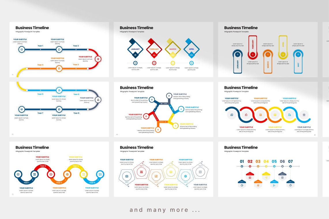 Modern Timeline Project Presentation Template Customizable Infographic ...