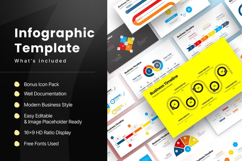 Modern Timeline Project Presentation Template Customizable Infographic ...