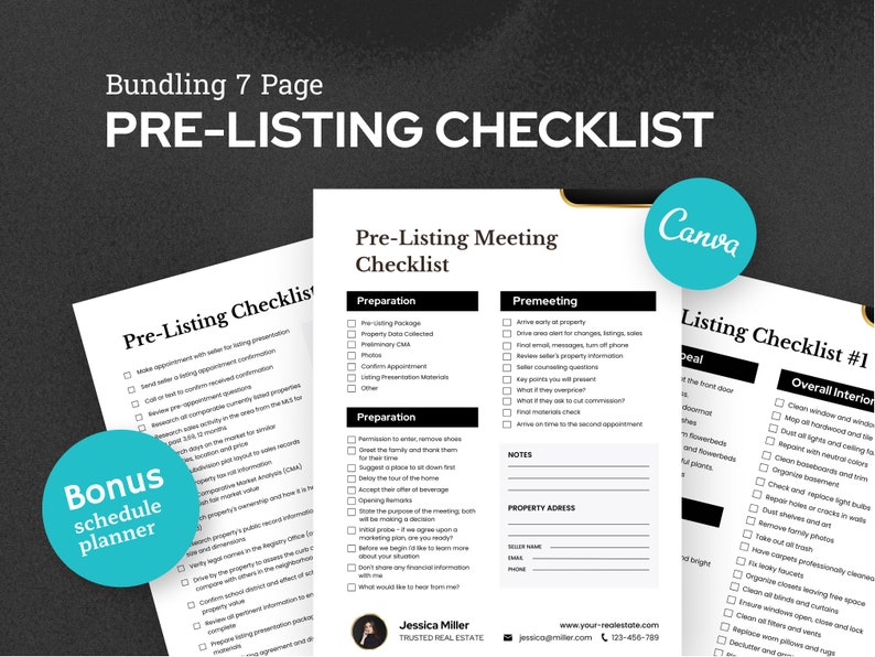 Luxury Real Estate Pre-listing Checklist | Home Seller Checklist | Real ...