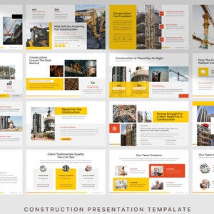 Construction Presentation Template | Building Industry Graphics ...