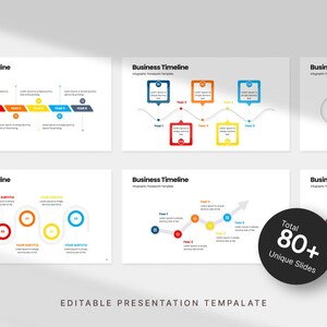 Modern Timeline Project Presentation Template Customizable Infographic ...