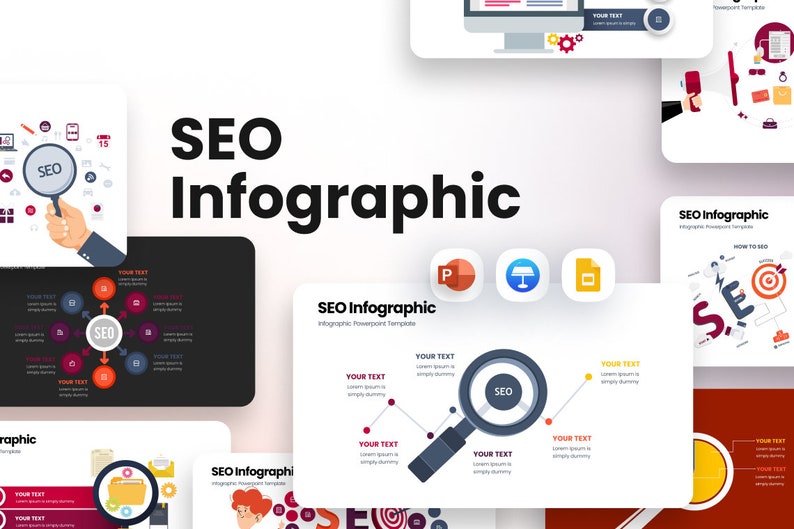 SEO Infographic Presentation Powerpoint Template | Data Visualization ...