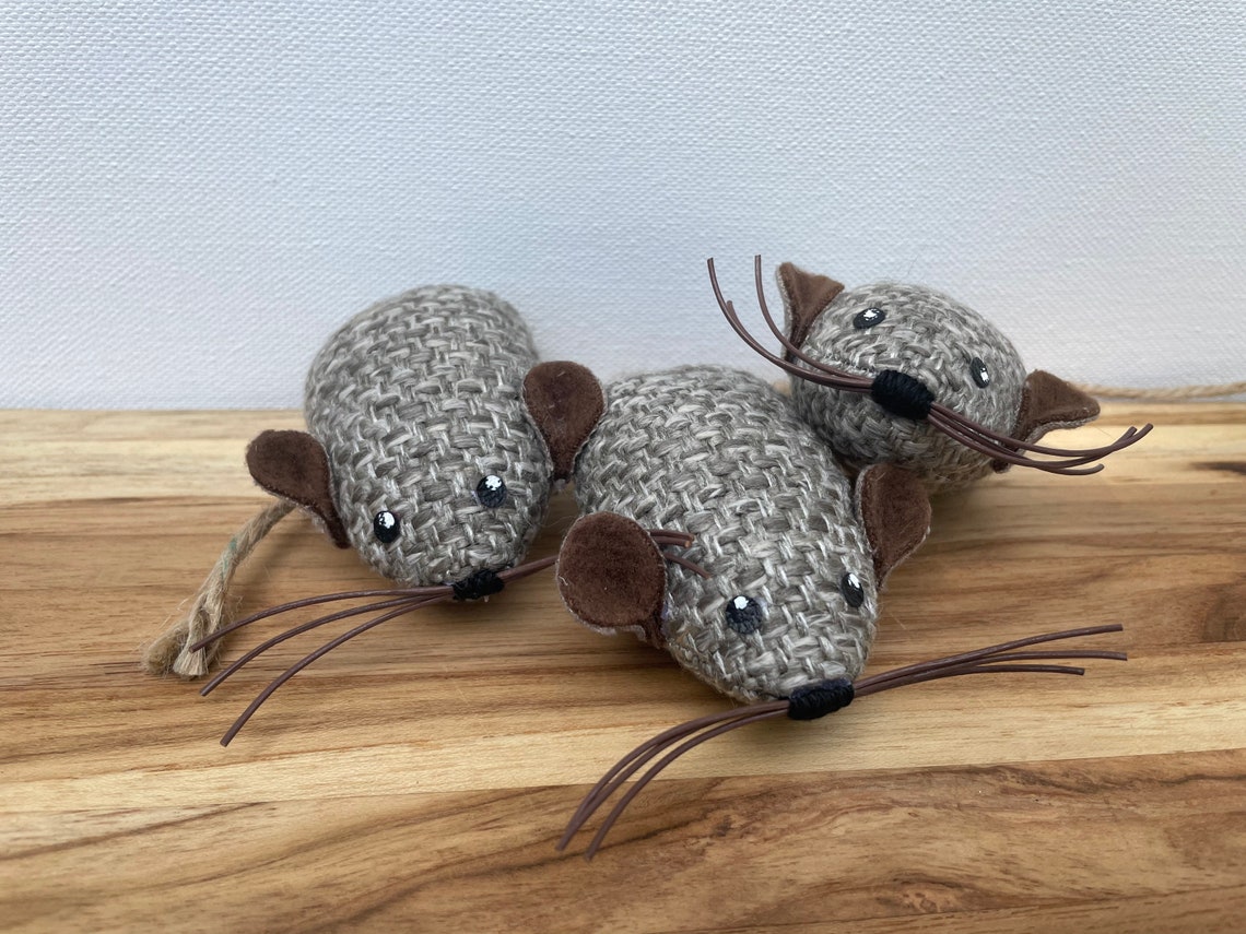 Cat Mouse Toy Handmade Cat Toy Mice Toy for Cats Mice Cat - Etsy