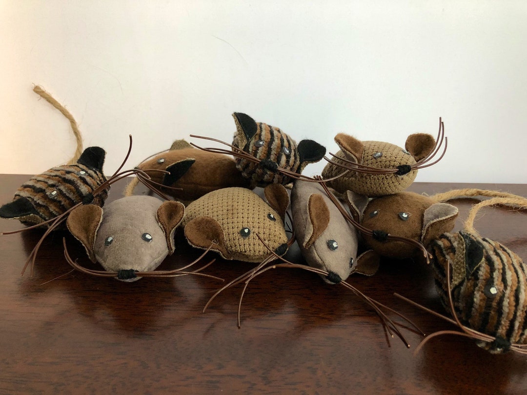 Cat Mouse Toy Handmade Cat Toy Mice Toy for Cats Mice Cat - Etsy