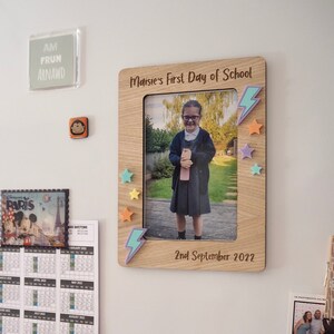 Personalised First Day of School Photo Frame, Back to School, Starting ...