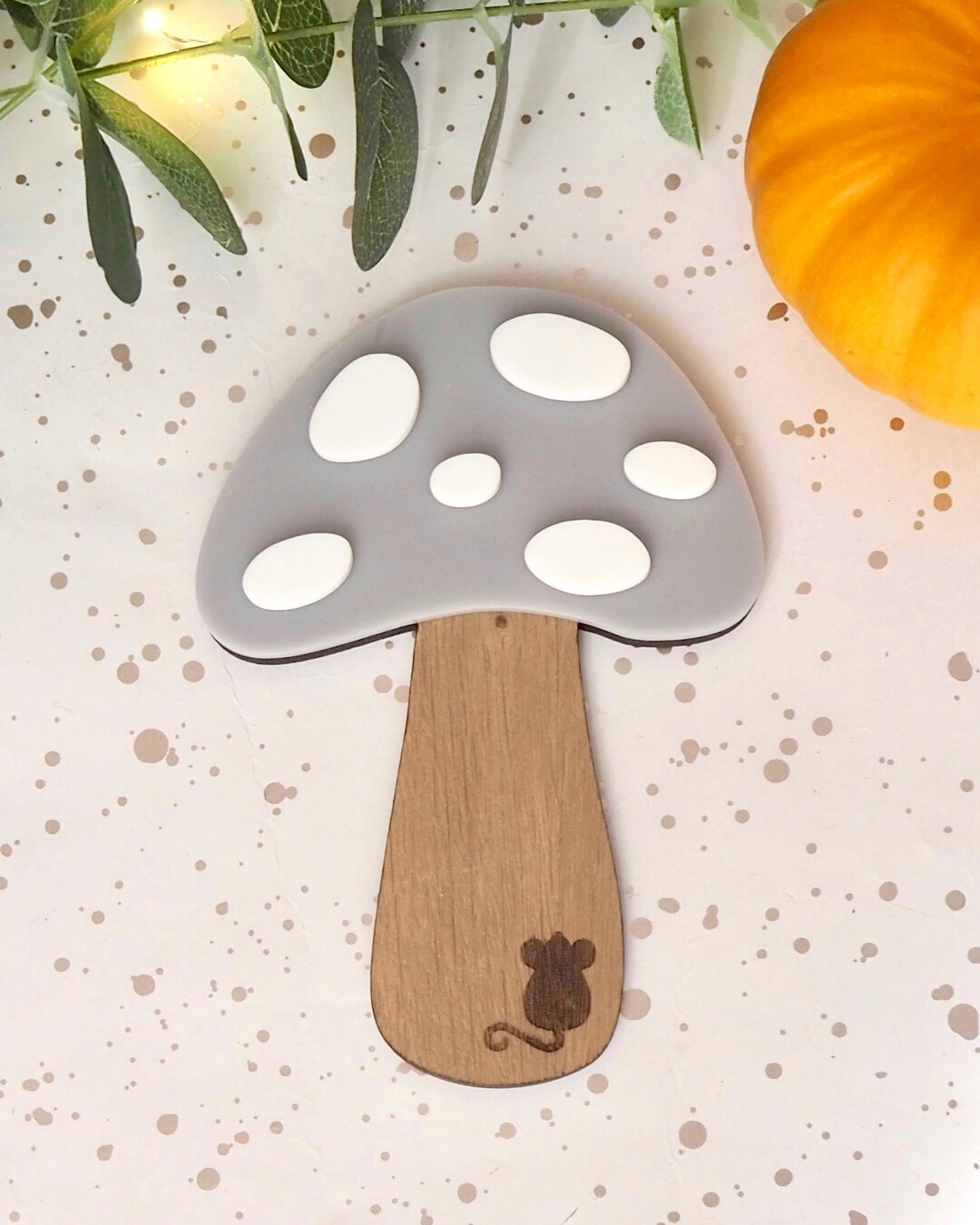 Toadstool and Dormouse Wooden Wall Decor, Autumn Decor, Children's ...