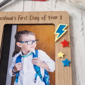 Personalised First Day of School Photo Frame, Back to School, Starting ...