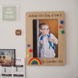 Personalised First Day of School Photo Frame, Back to School, Starting ...