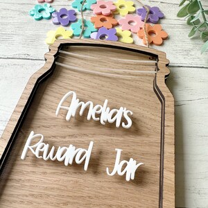 Personalised Reward Jar With Flower Tokens, Reward Chart for Kids ...