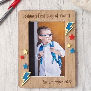 Personalised First Day of School Photo Frame, Back to School, Starting ...