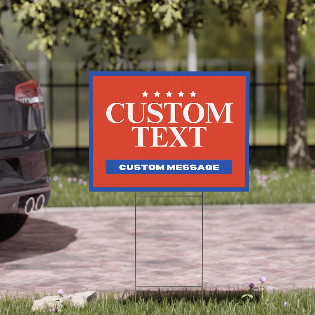 Custom Political Yard Sign for 2024 Election Sign Personalizable Yard ...