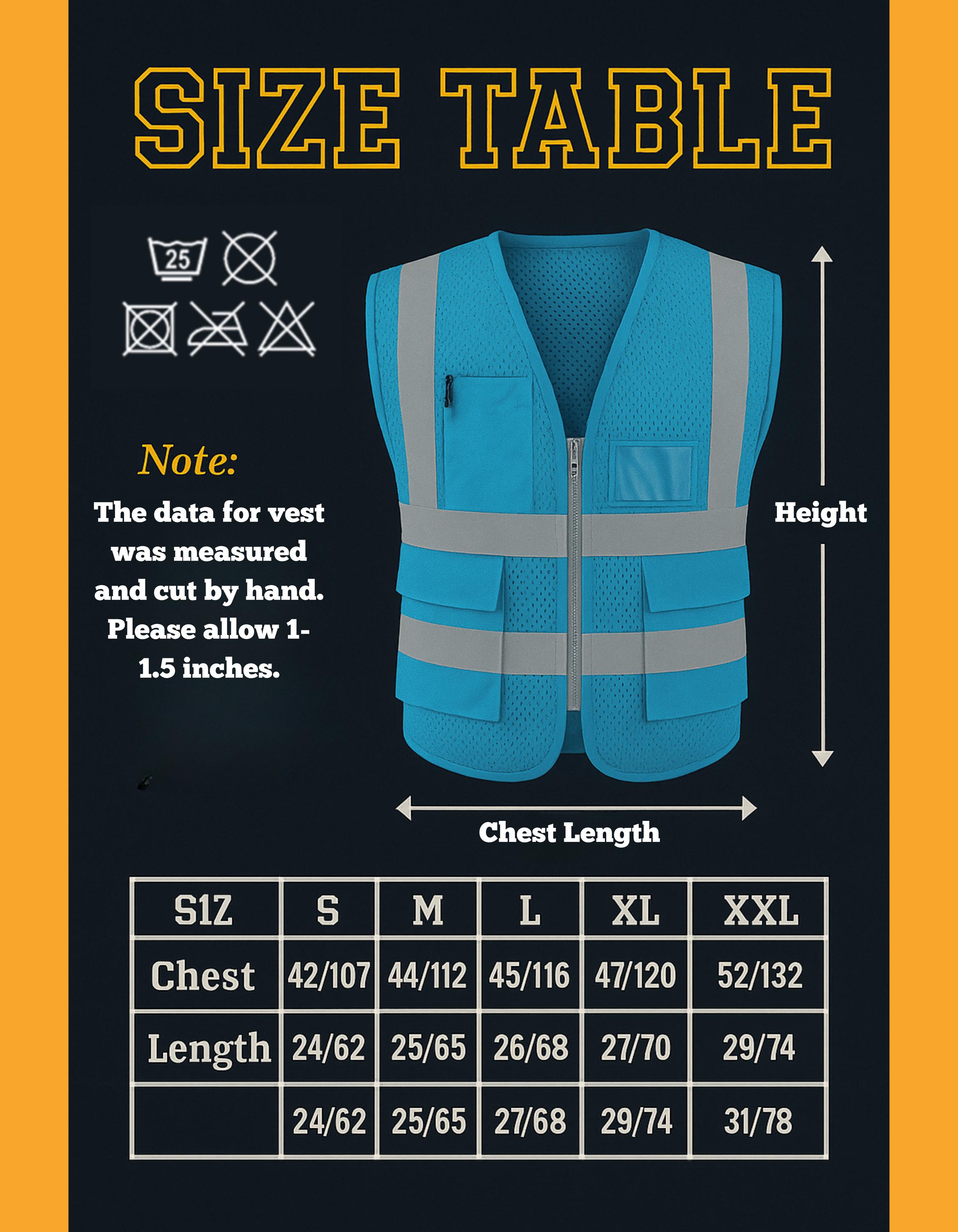 Custom Reflective Safety Vest With Pockets for Labor Union Member Gift ...