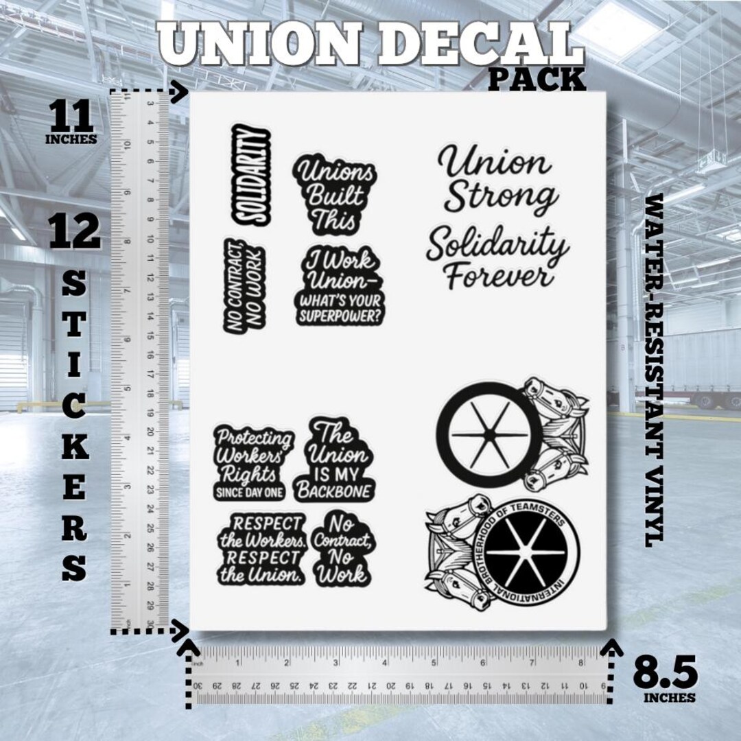 Teamsters Union Sticker Pack for Union Members Labor Rights Gift Teamsters Contract Stickers ...