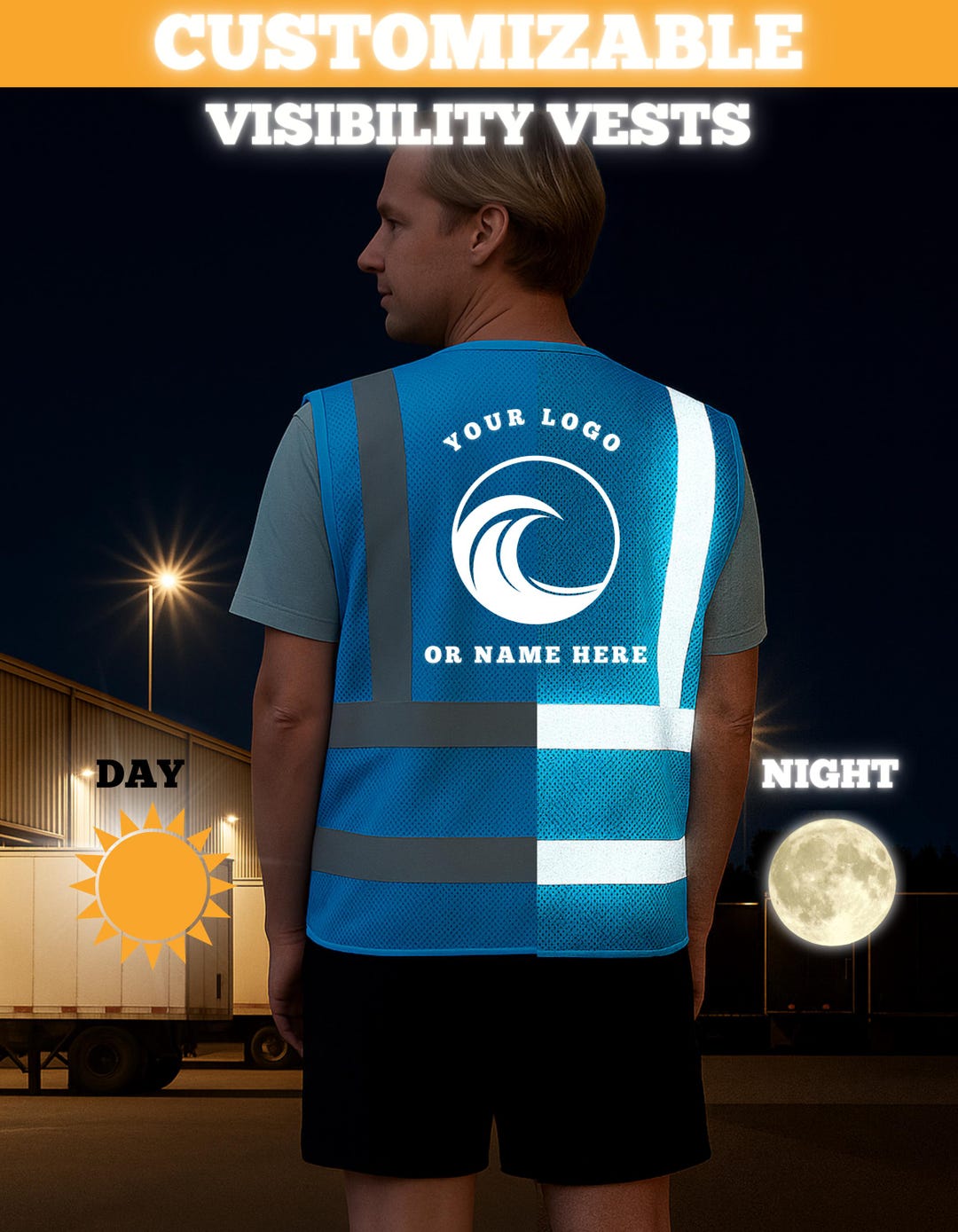 Custom Reflective Safety Vest With Pockets for Labor Union Member Gift ...